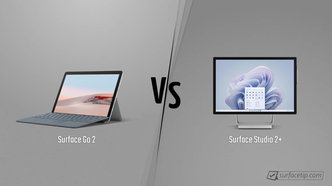 Surface Go 2 vs. Surface Studio 2+ - Detailed Specs Comparison