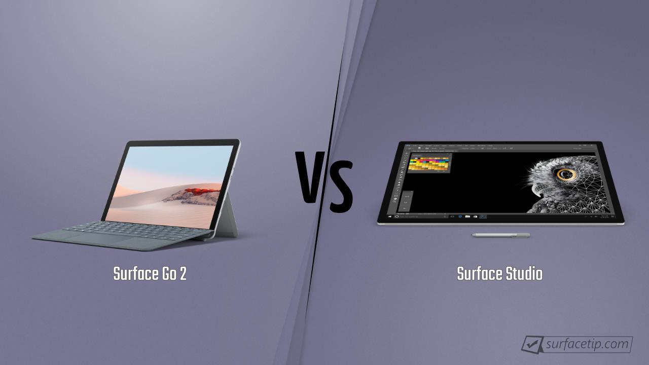 Surface Go 2 vs. Surface Studio - Detailed Specs Comparison