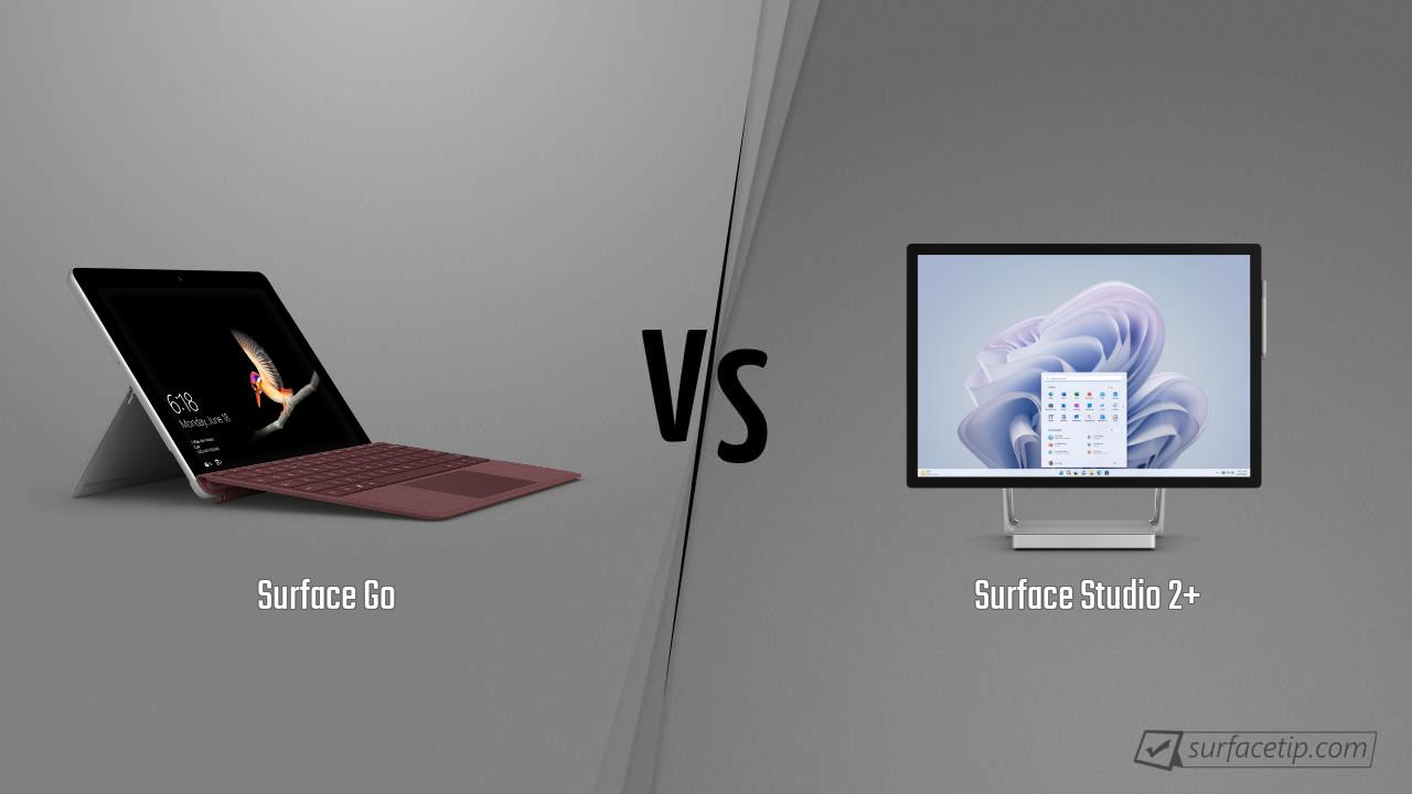 Surface Go vs. Surface Studio 2+ - Detailed Specs Comparison