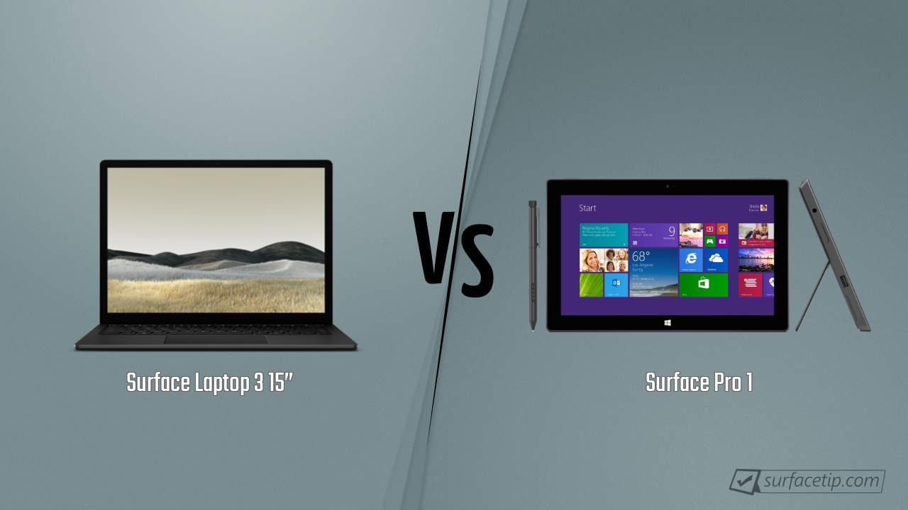 Surface Laptop 3 15” vs. Surface Pro 1 - Detailed Specs Comparison