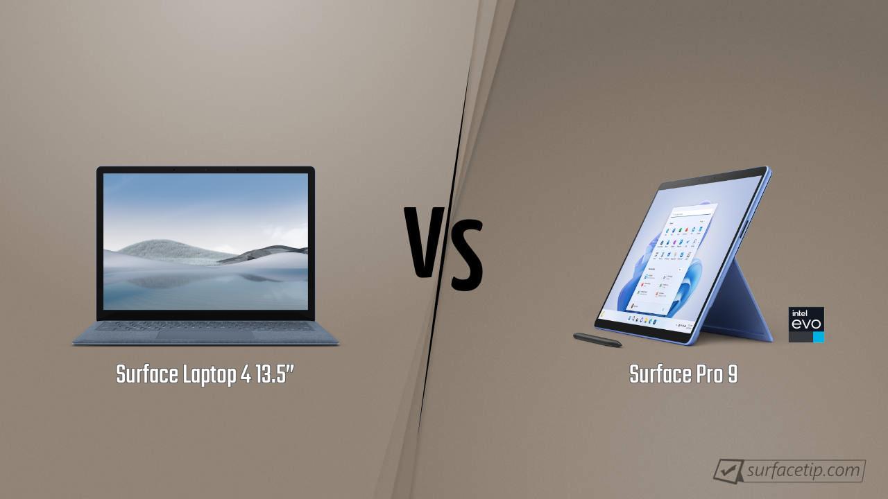 Surface Laptop 4 13.5” vs. Surface Pro 9 - Detailed Specs Comparison
