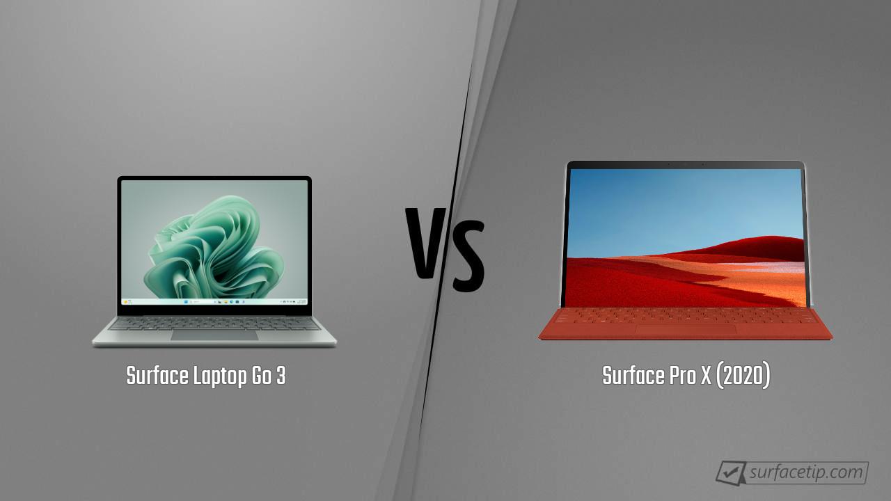 Surface Laptop Go 3 vs. Surface Pro X (2020) - Detailed Specs Comparison