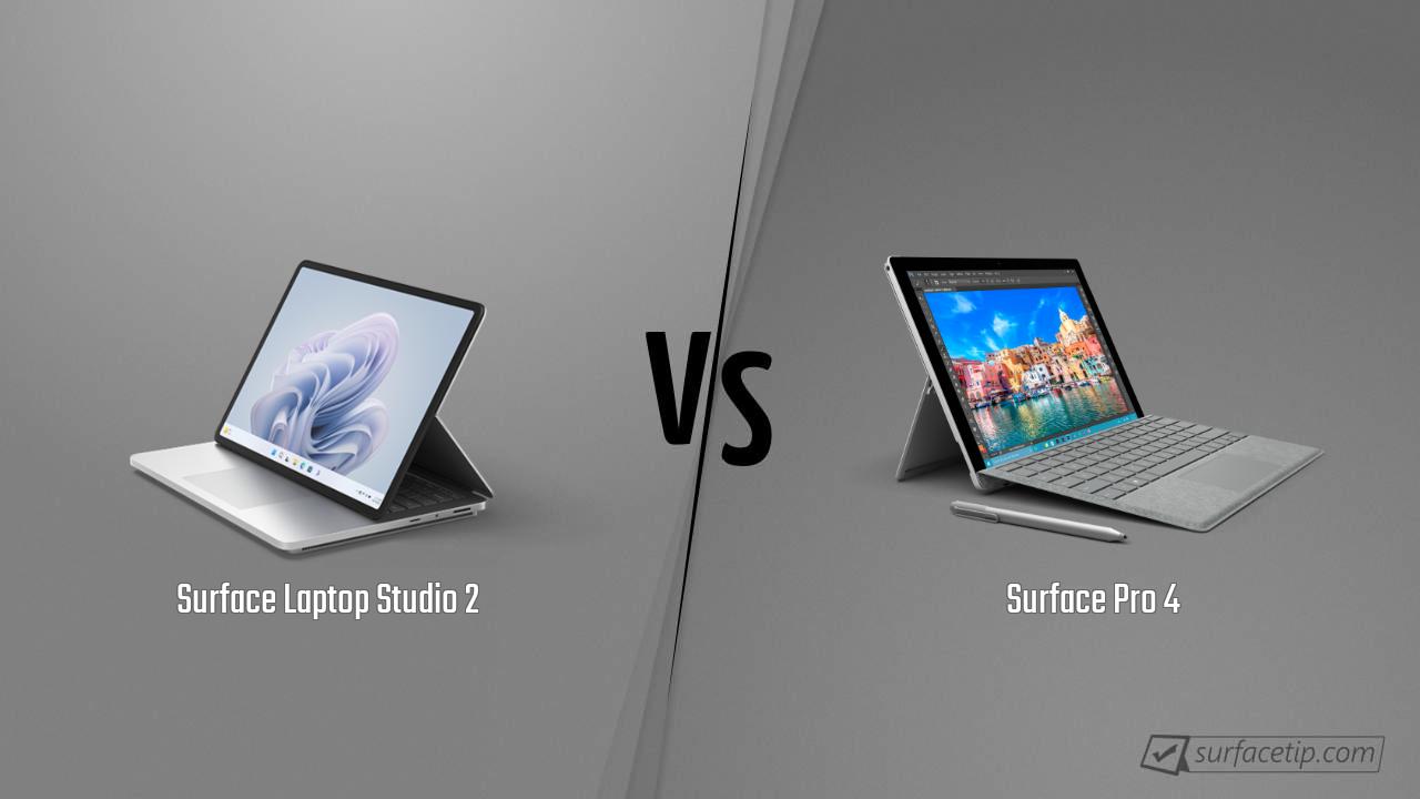 Surface Laptop Studio 2 vs. Surface Pro 4 - Detailed Specs Comparison