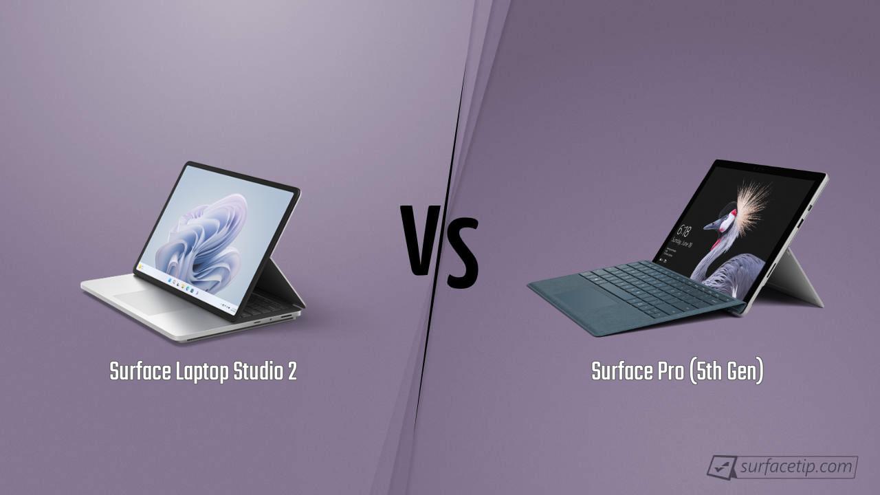 Surface Laptop Studio 2 vs. Surface Pro 5 - Detailed Specs Comparison