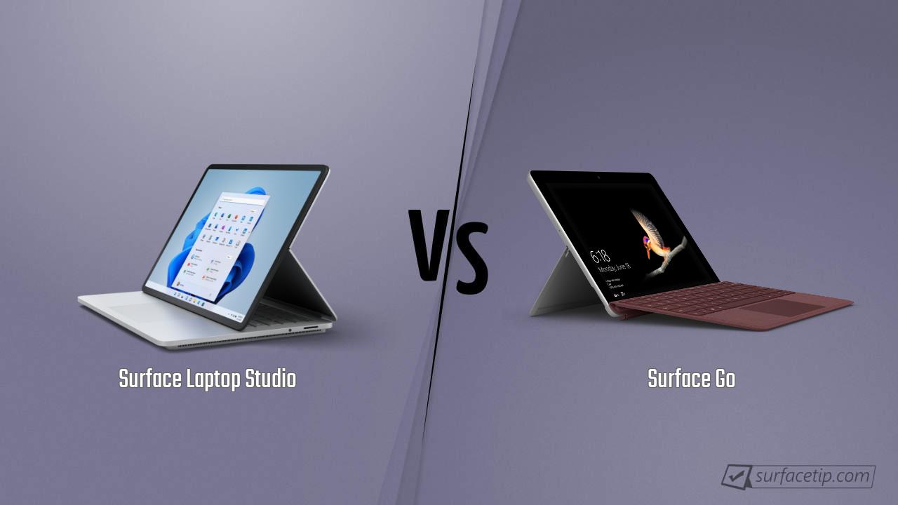 Surface Laptop Studio vs. Surface Go - Detailed Specs Comparison