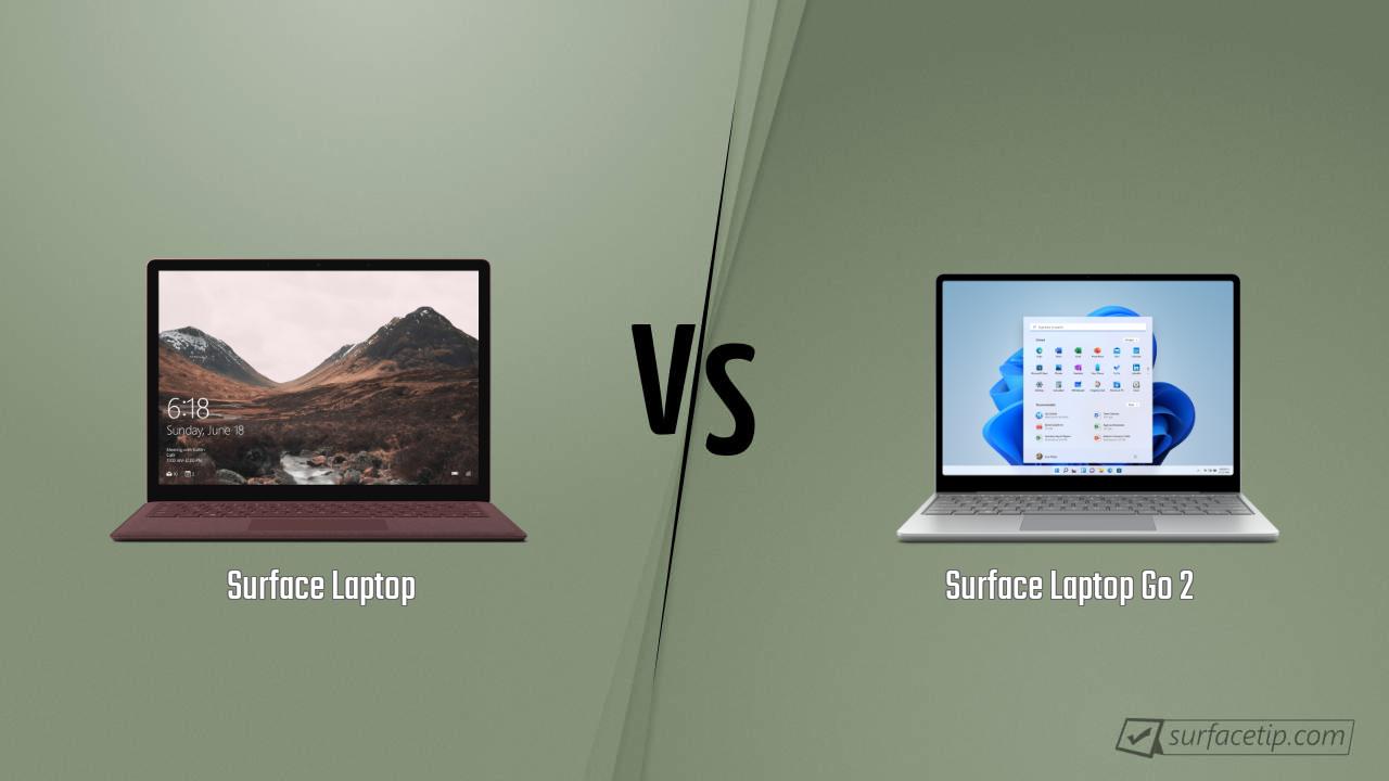 Surface Laptop vs. Surface Laptop Go 2 - Detailed Specs Comparison