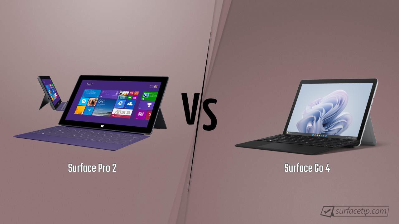 Surface Pro 2 vs. Surface Go 4 - Detailed Specs Comparison