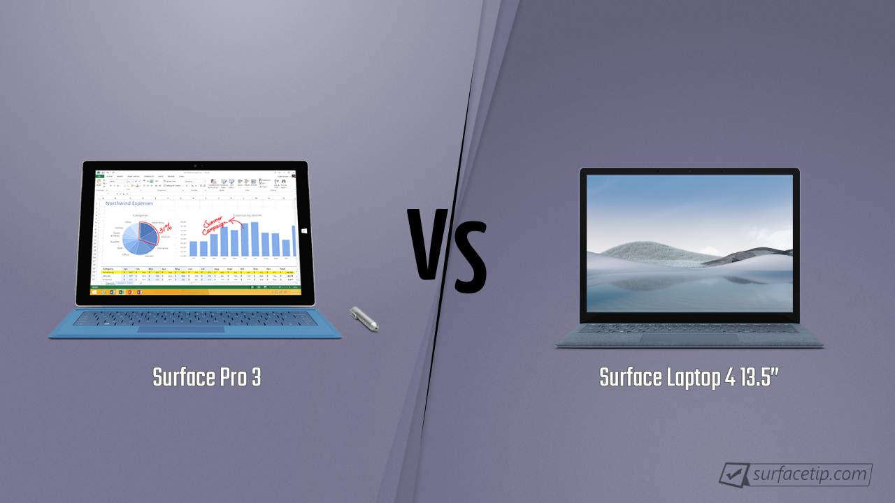 Surface Pro 3 vs. Surface Laptop 4 13.5” - Detailed Specs Comparison