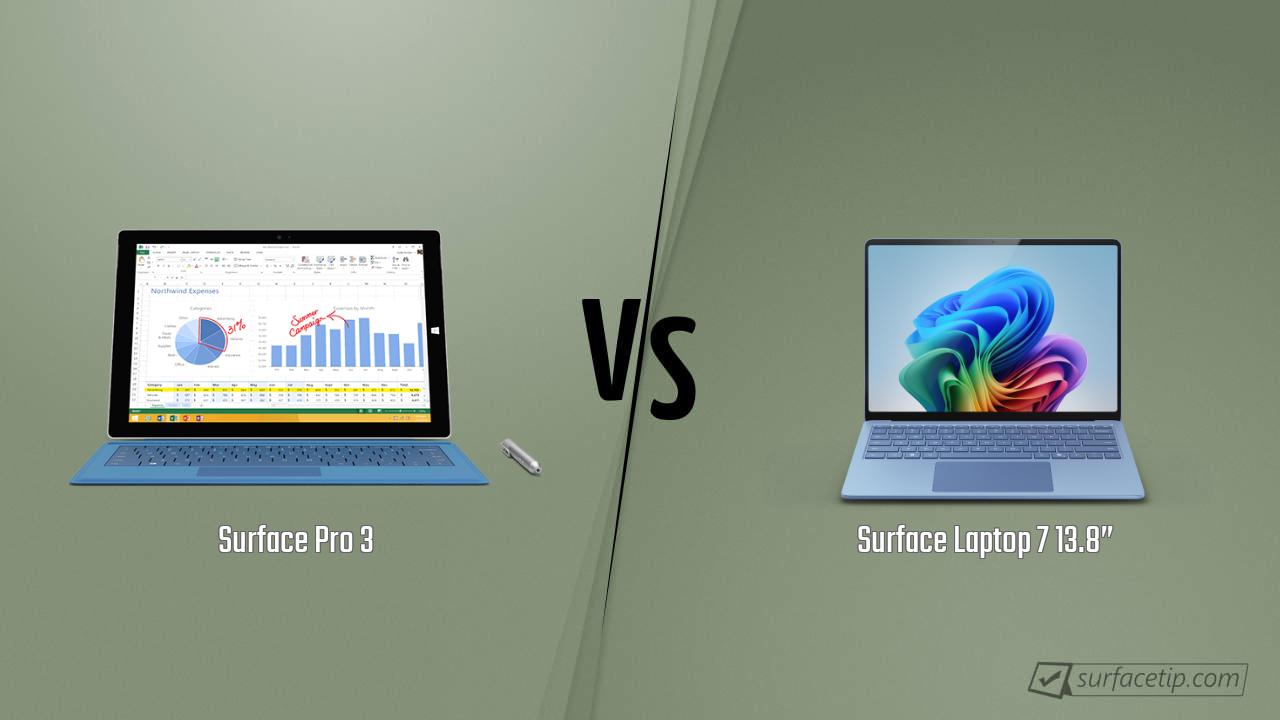 Surface Pro 3 vs. Surface Laptop 7 13.8” - Detailed Specs Comparison