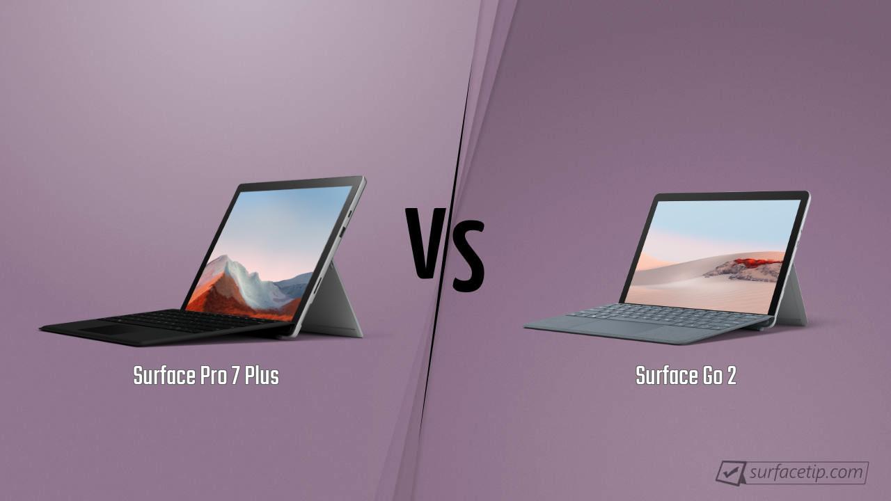 Surface Pro 7 Plus vs. Surface Go 2 - Detailed Specs Comparison