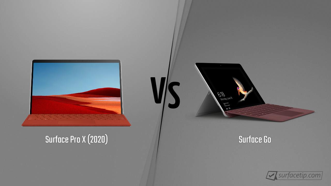 Surface Pro X (2020) vs. Surface Go - Detailed Specs Comparison