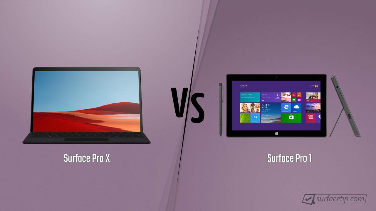 Surface Pro X vs. Surface Pro 1 - Detailed Specs Comparison