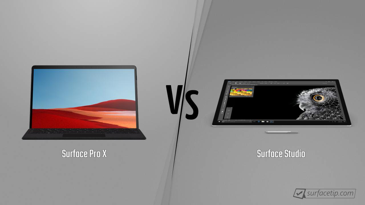 Surface Pro X vs. Surface Studio - Detailed Specs Comparison