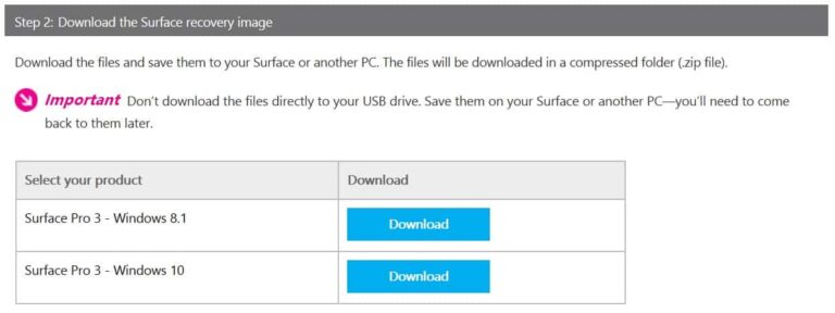 How to download Microsoft Surface Recovery Image