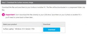 How to download Surface Laptop recovery image - SurfaceTip