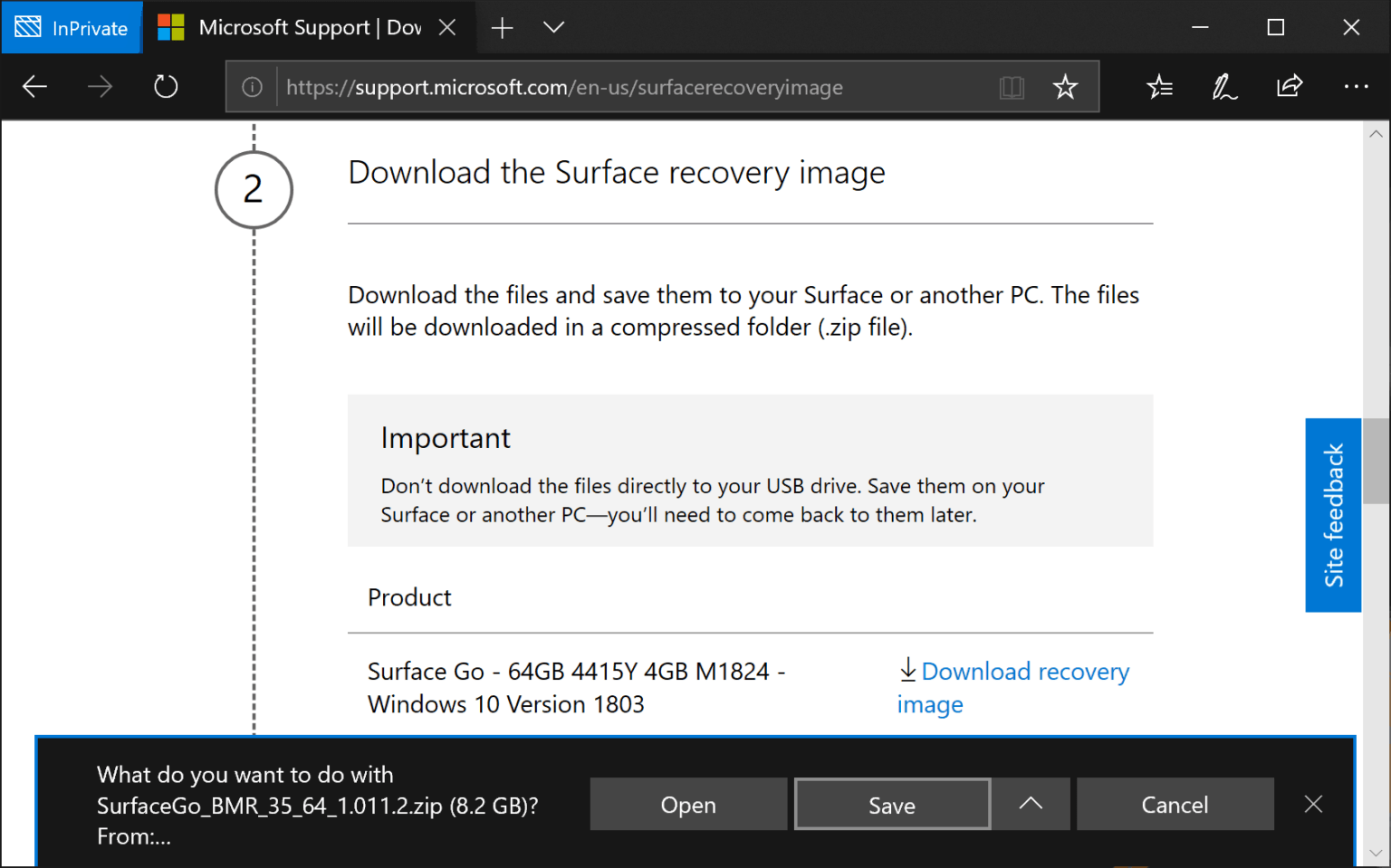Surface Go Tip: How to download the official recovery image - SurfaceTip