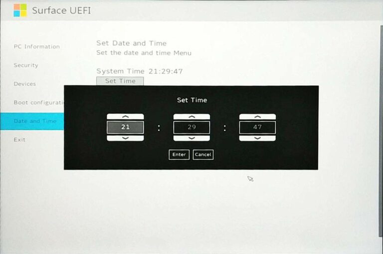 How to configure Surface Go UEFI/BIOS settings - SurfaceTip