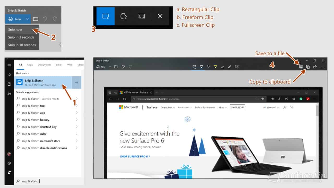 How To Screenshot On Surface Pro 6 The 6 Fast And Easy Ways SurfaceTip