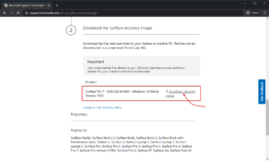 How to download the official Surface Pro 7 recovery image - SurfaceTip