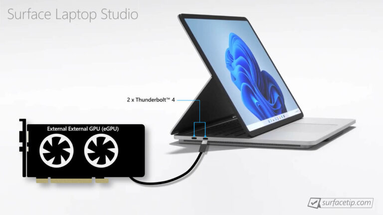 Does Surface Laptop Studio support eGPU? - SurfaceTip